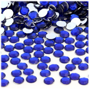 Rhinestones | Flatback | Round | 8mm | 144-pc | Royal Blue | Crafts Outlet