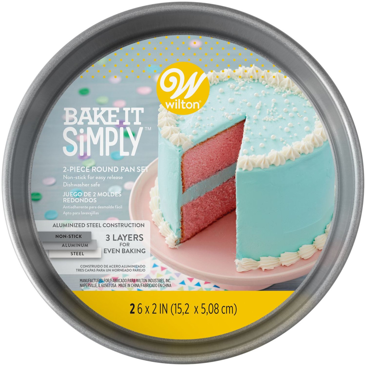 Everyday Non-Stick Bakeware Round 6-inch Cake Pan Set, 2-Count - Wilton