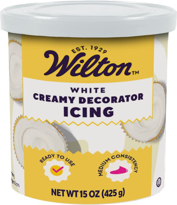Ready-to-Use Medium Consistency White Decorator Icing, 15 oz. Tub - Wilton