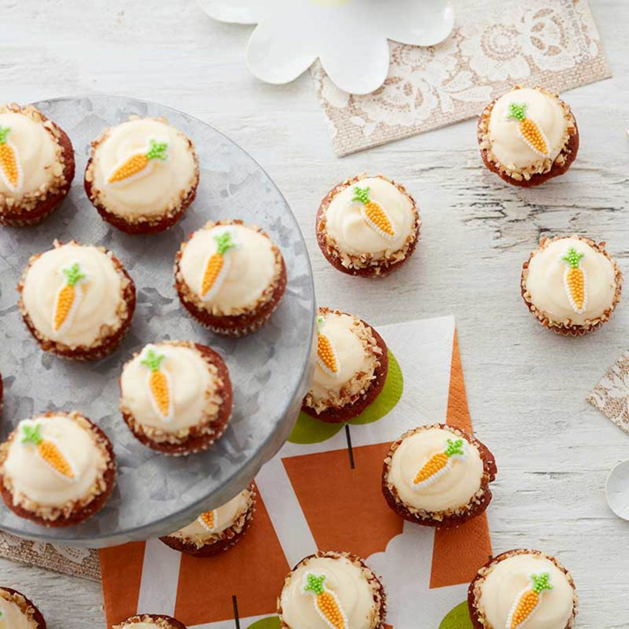 Easy Mini Carrot Cake Cupcakes - Wilton