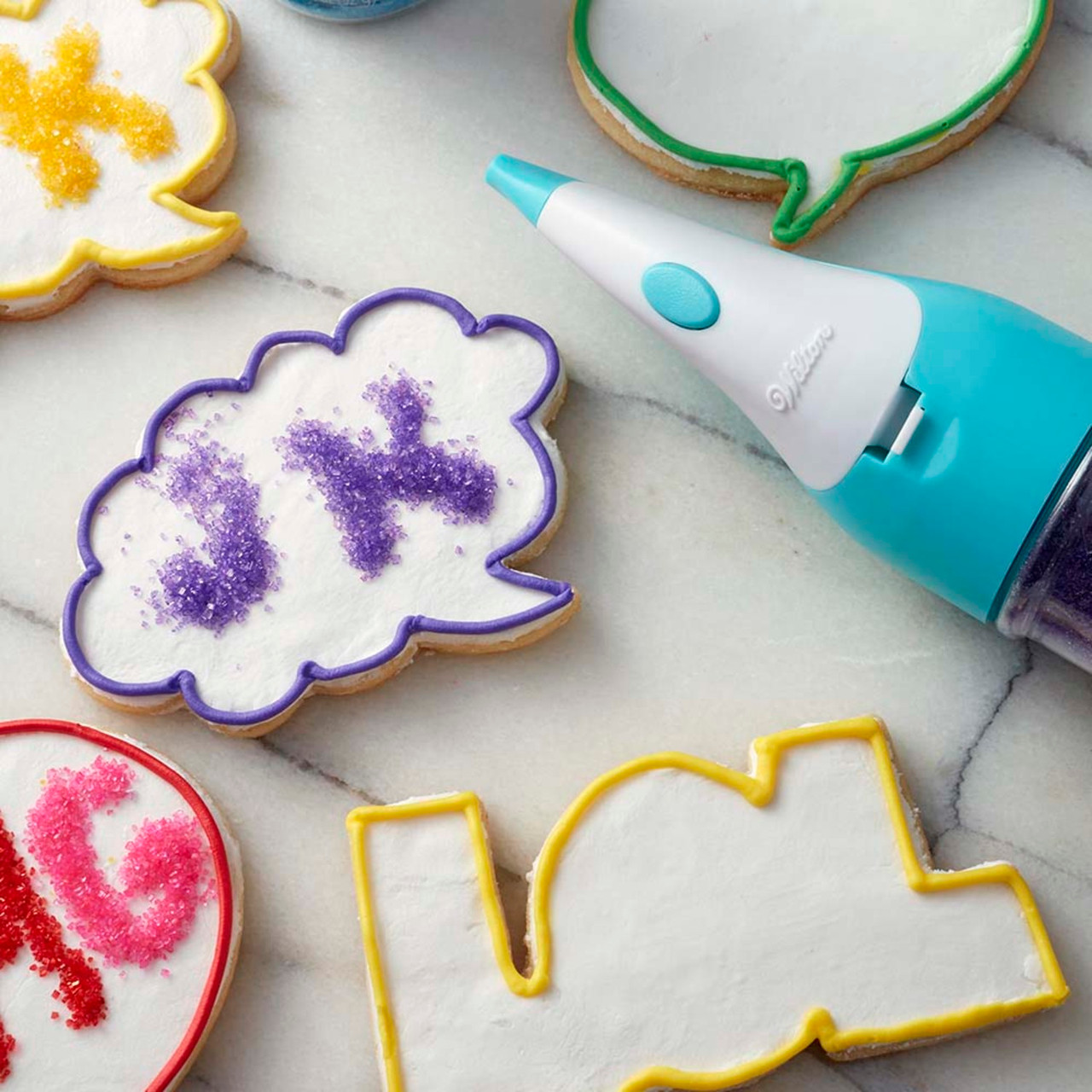 Sugar Writer Thought Bubble Cookies - Wilton