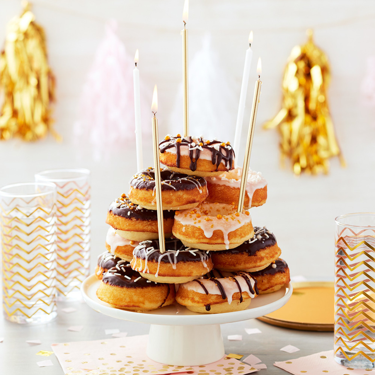 doughnut cake stack