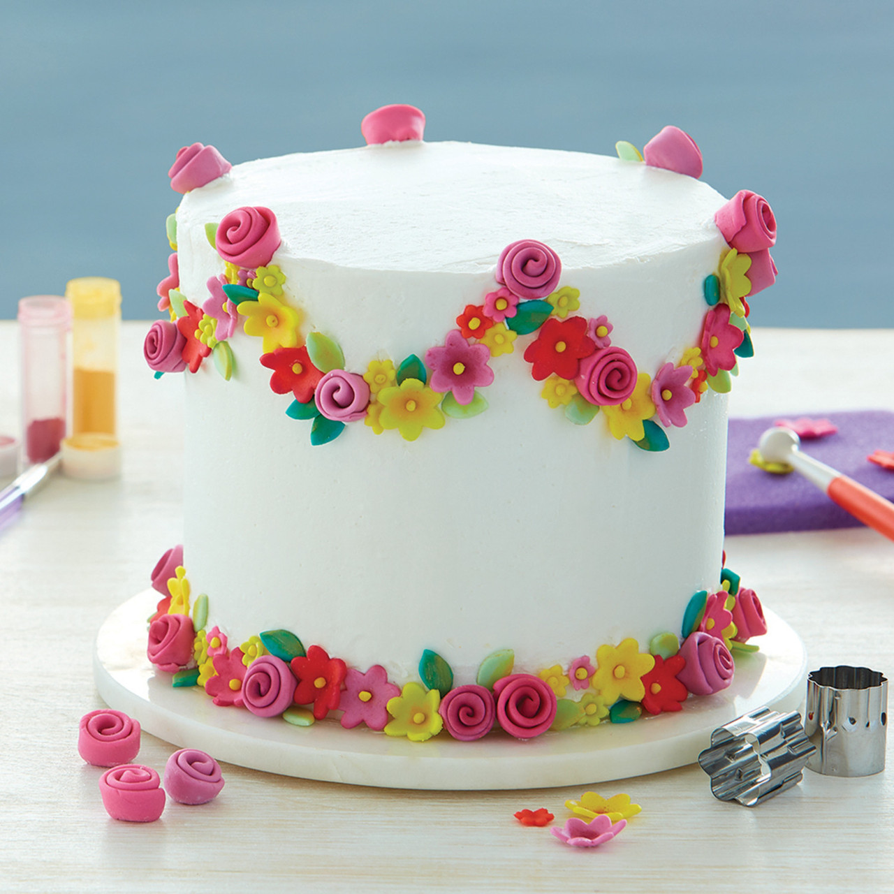 Spring Garland Cake - Wilton