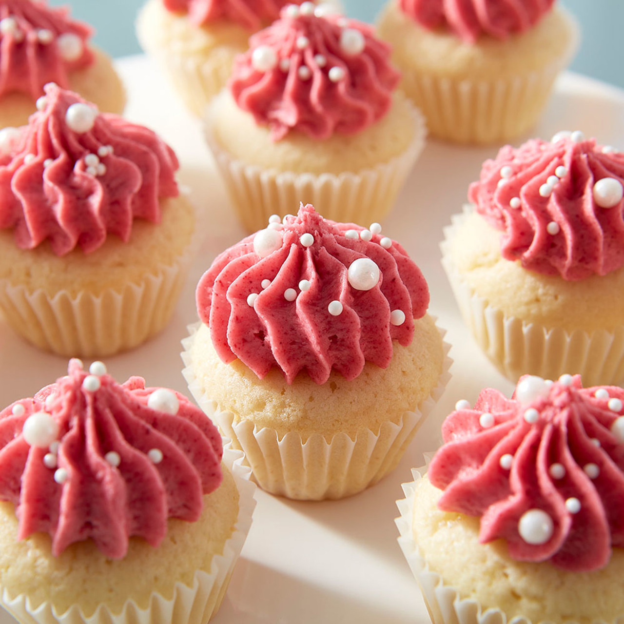 Mini Raspberry Cupcakes - Wilton
