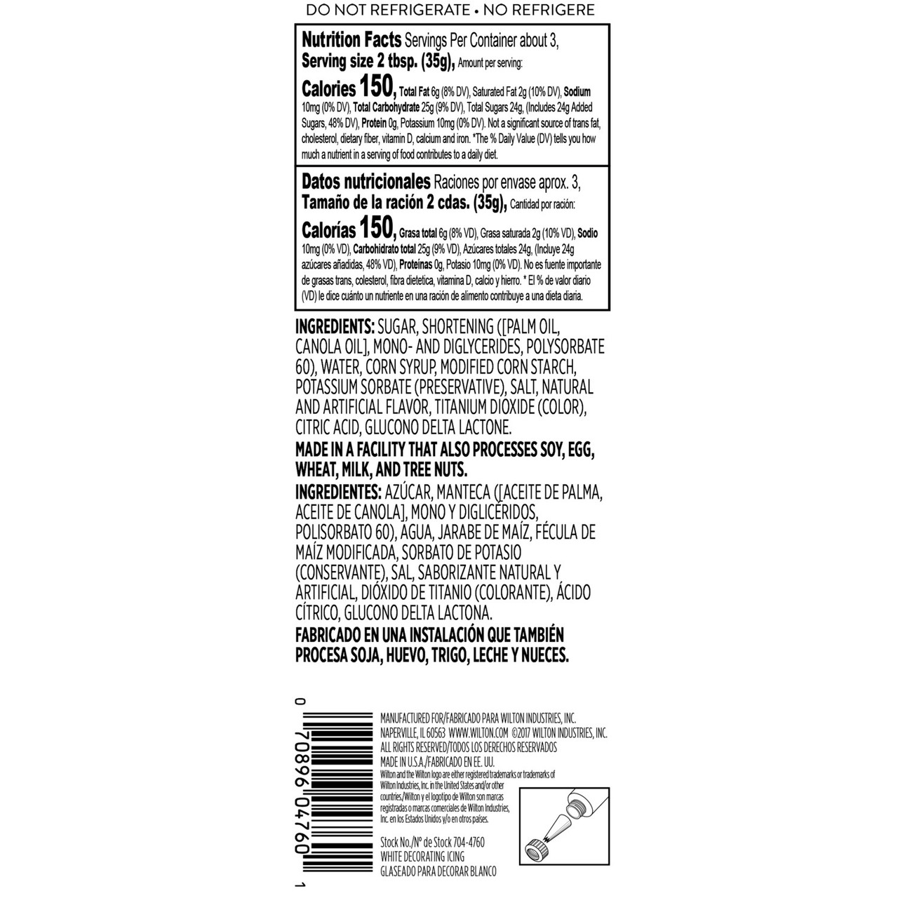 Ready-to-Use White Icing Tube, 4.25 oz. - Wilton