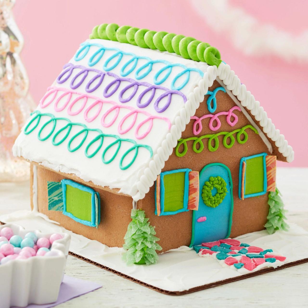 edible trees for gingerbread house coloring pages