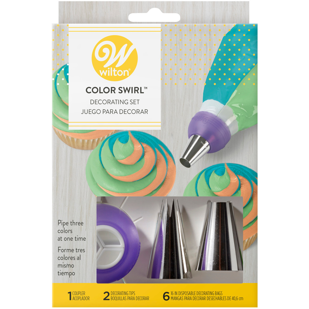 Color Swirl 3-Color Coupler Decorating Set - Wilton