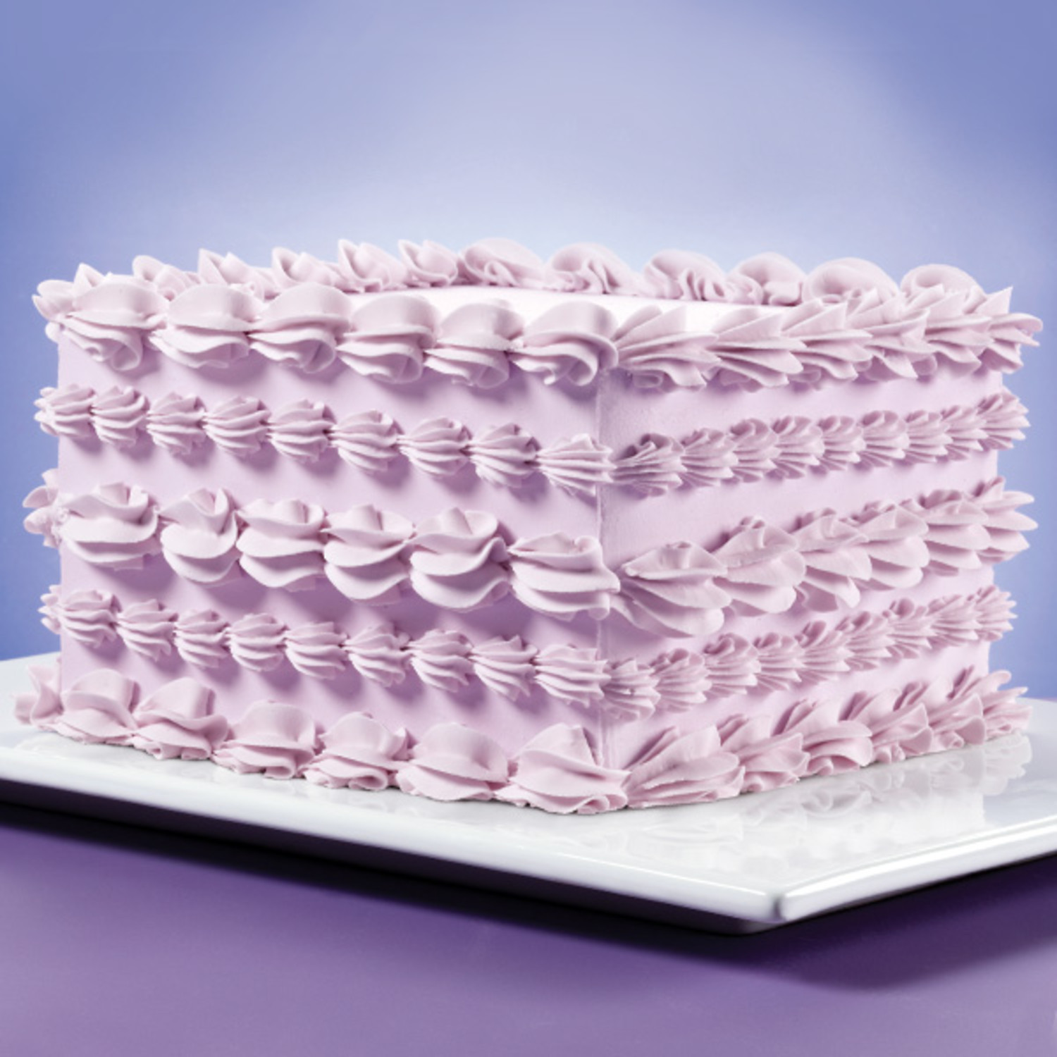 Surrounded By Shells Square Cake - Wilton