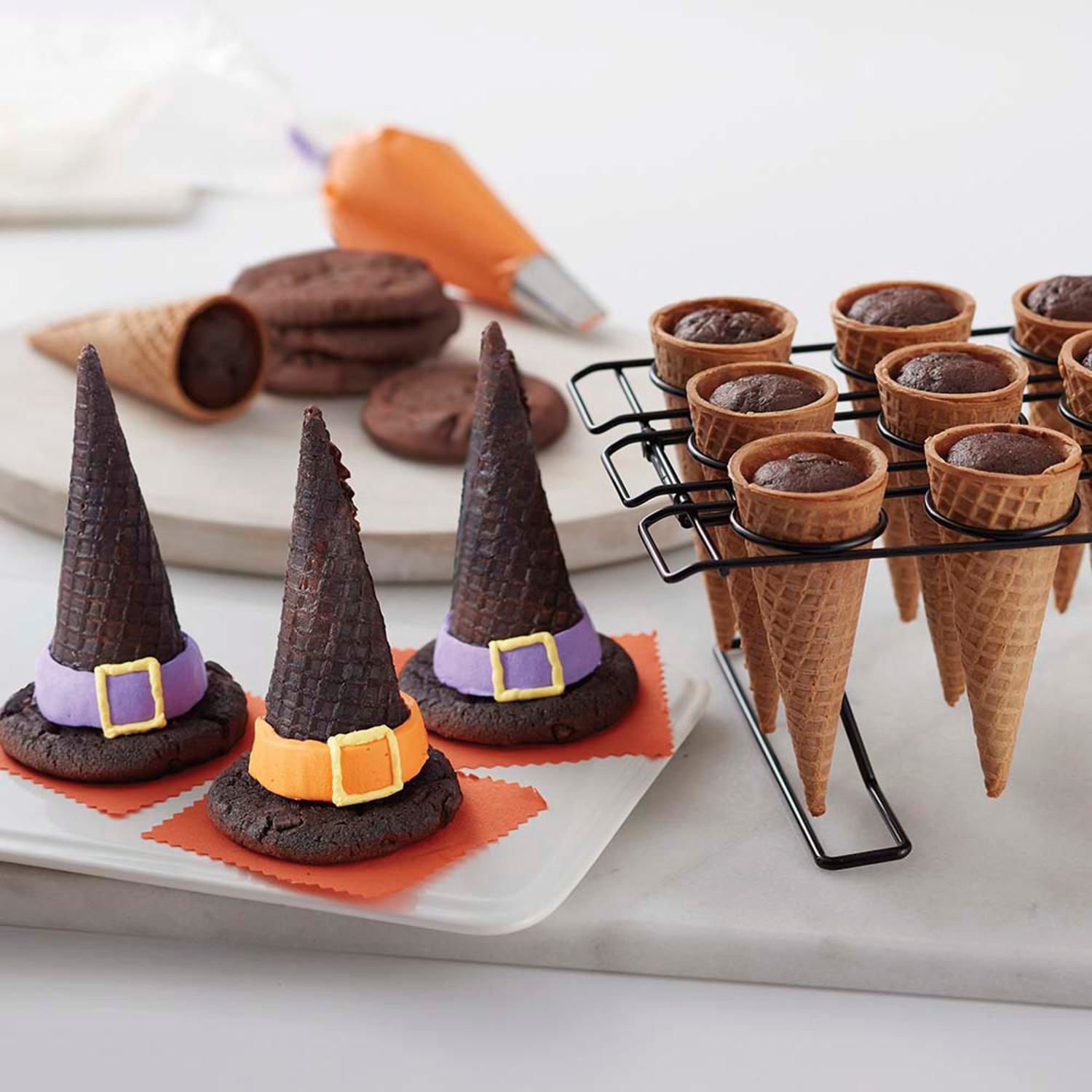 Wicked Halloween Witch Hat Cupcake Cones - Wilton