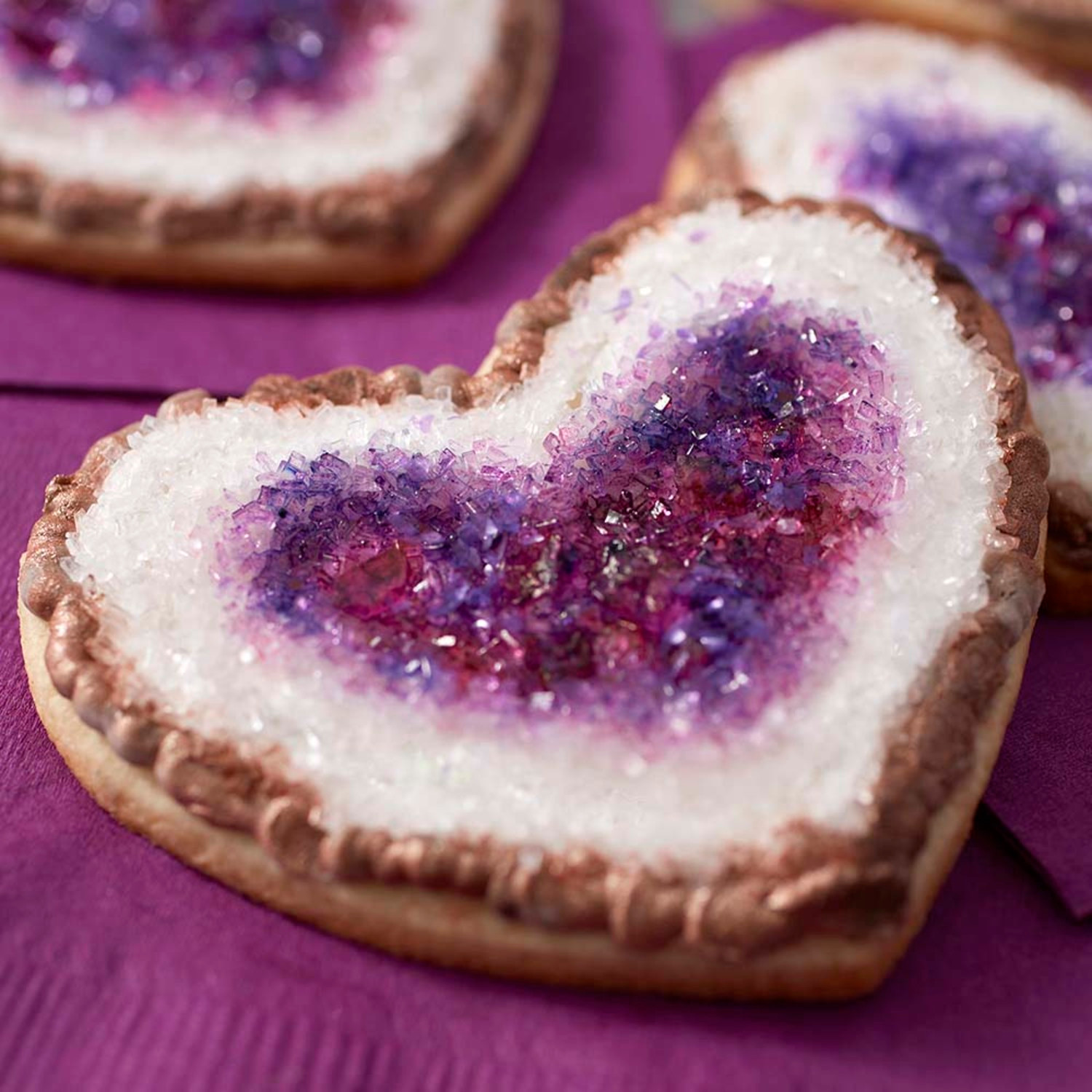 Sparkling Purple Geode Cookies - Wilton