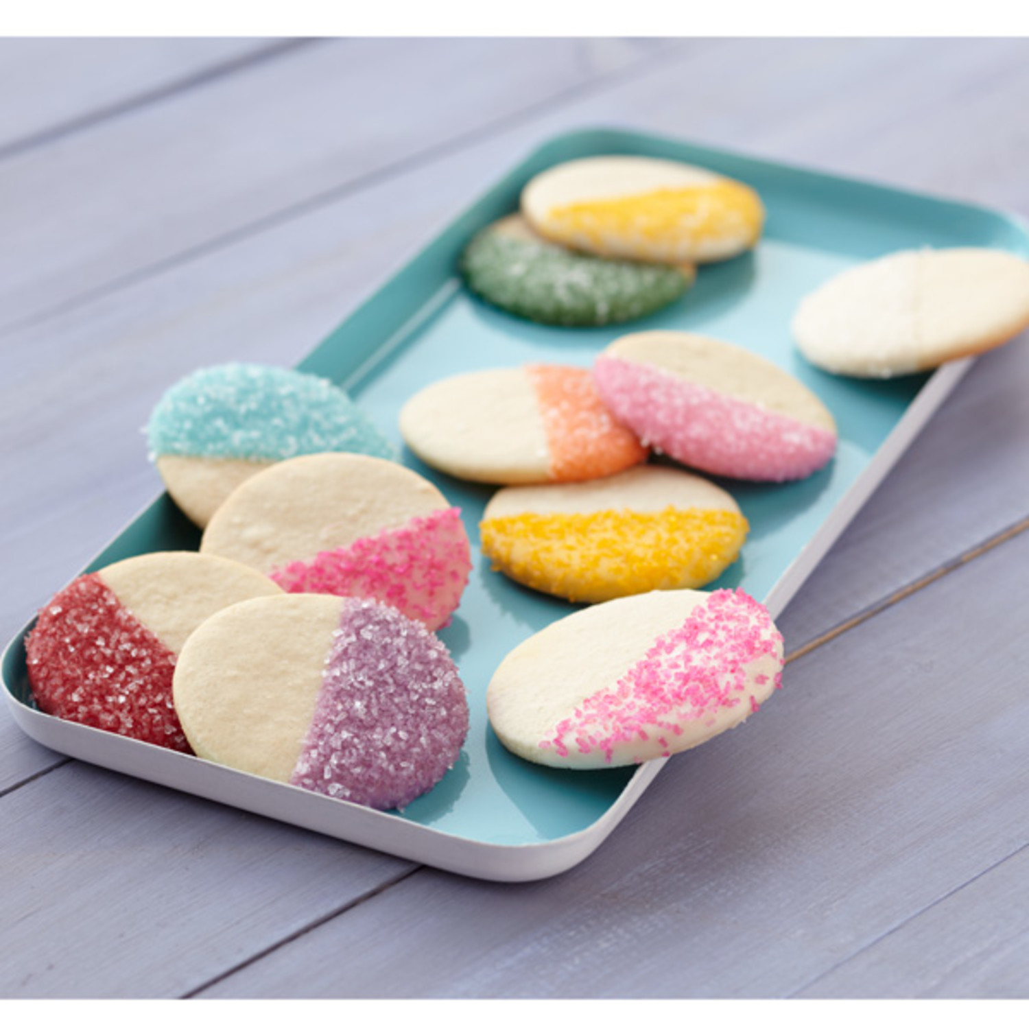 Two-Tone Candy-Dipped Cookies - Wilton