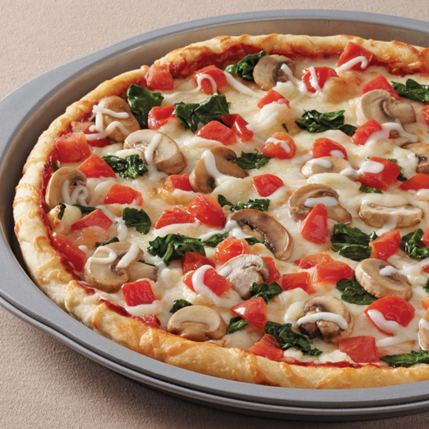 Deep Dish Spinach & Mushroom Pizza - Wilton