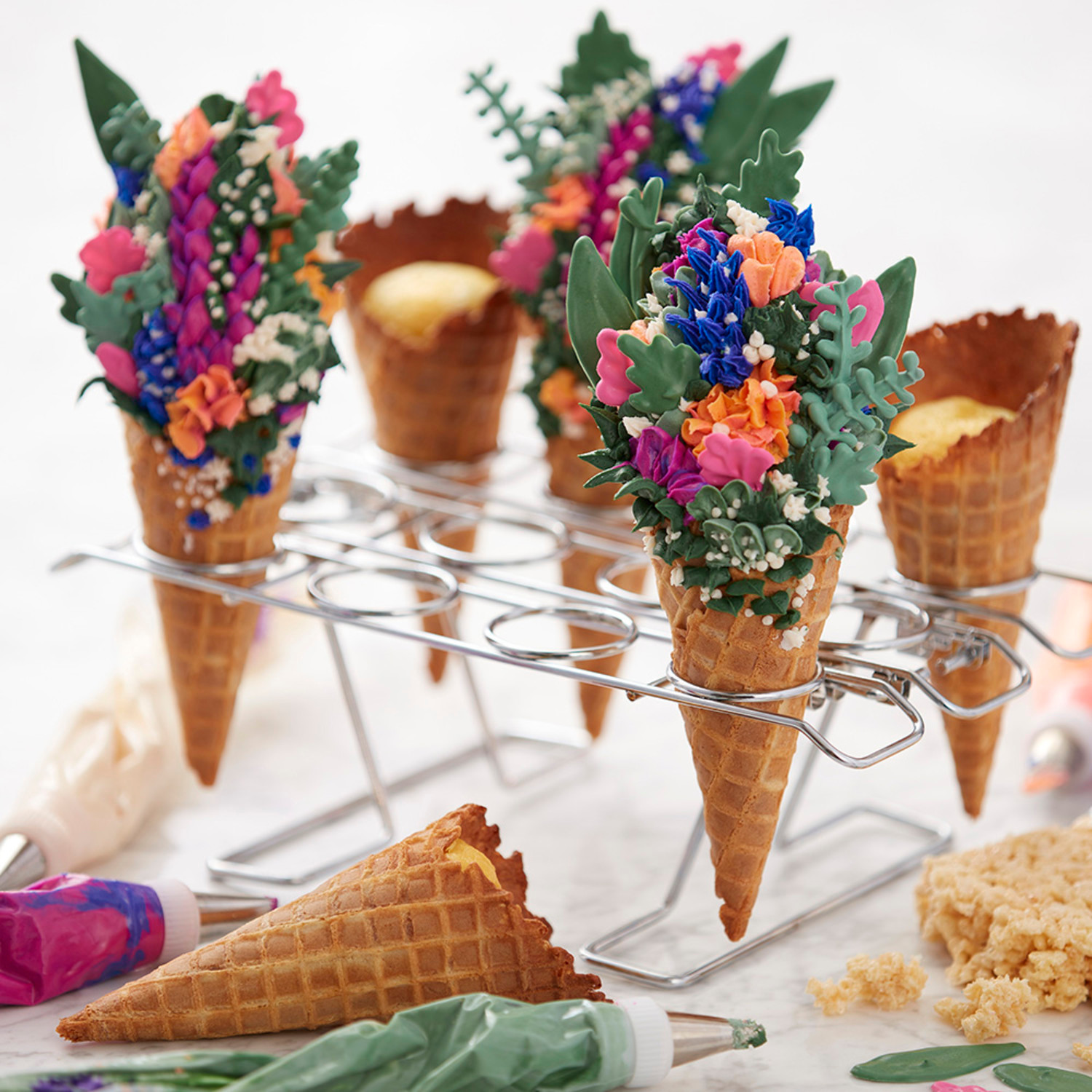 Spring Floral Cones - Wilton