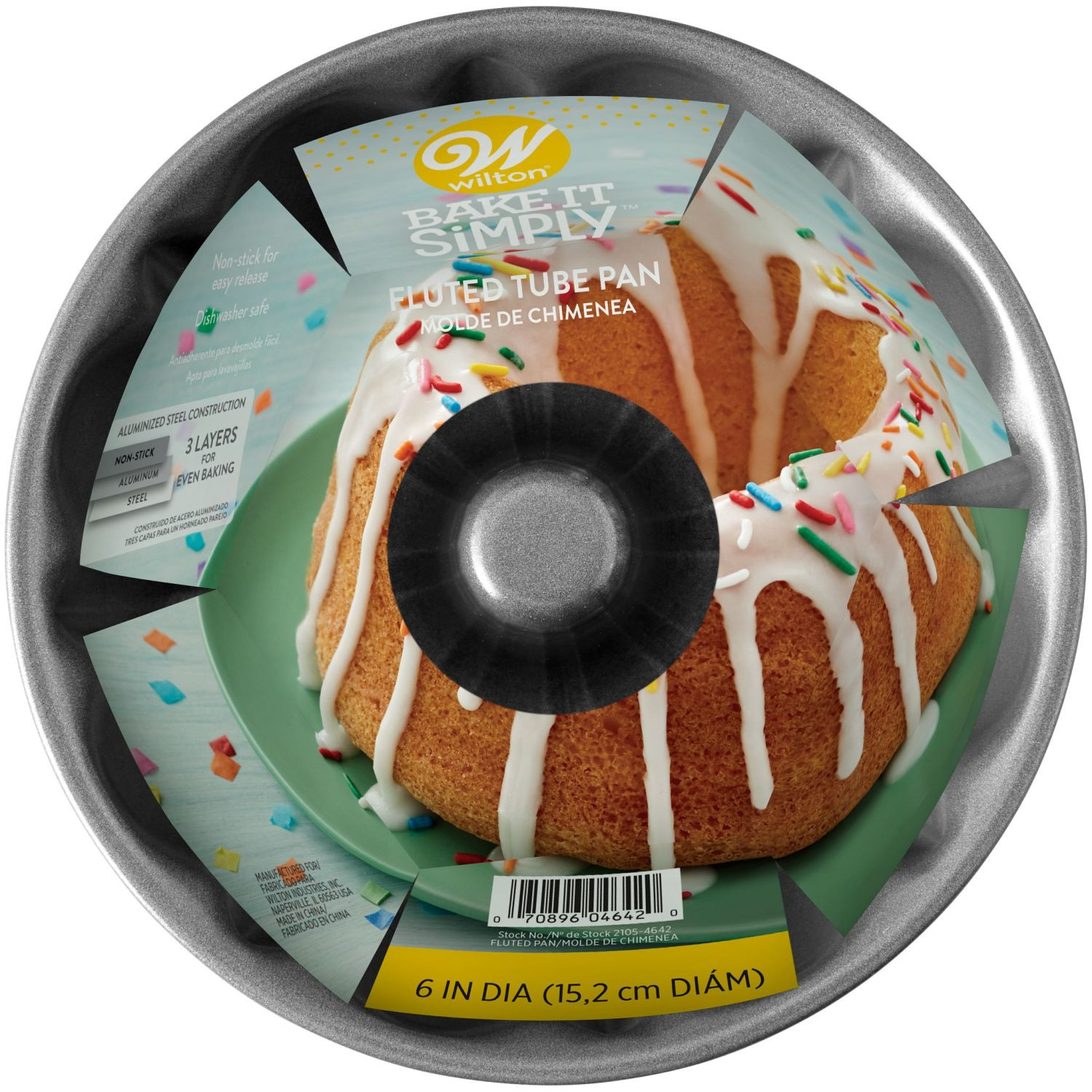 Bake It Simply Non-Stick Fluted Tube Pan, 6-Inch - Wilton