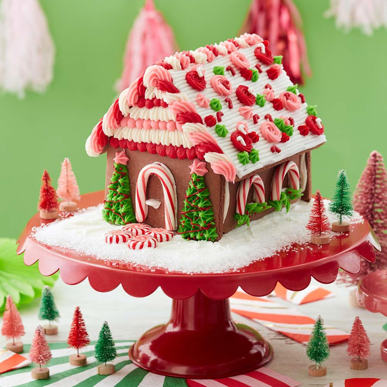 Pretty Peppermint Gingerbread House - Wilton