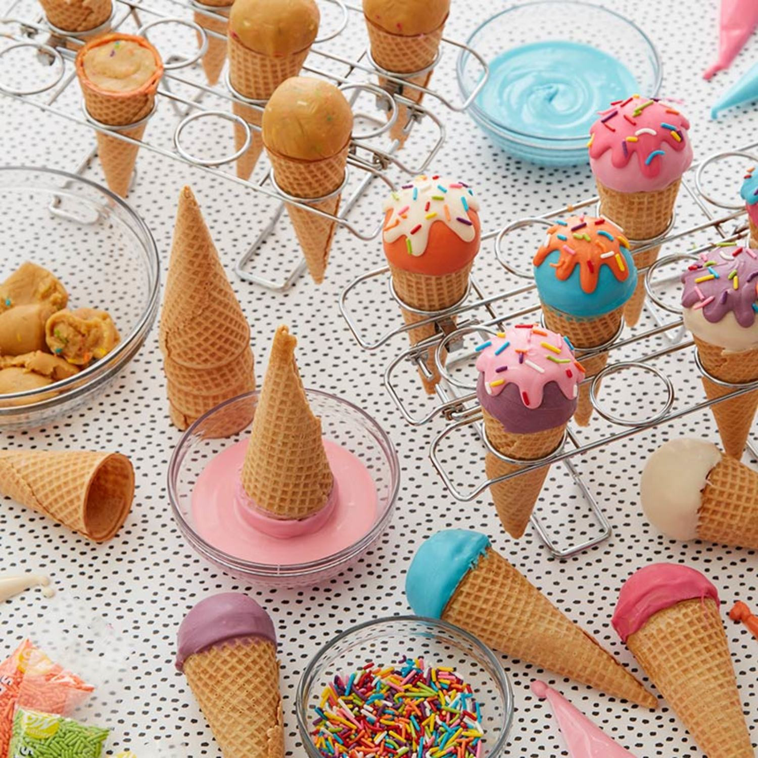 Ice Cream Cone Cake Pops - Wilton