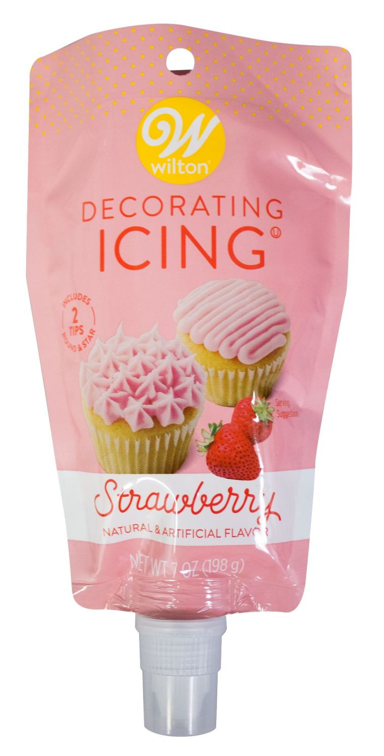 Strawberry Icing Decorating Pouch with Tips, 7oz. - Wilton