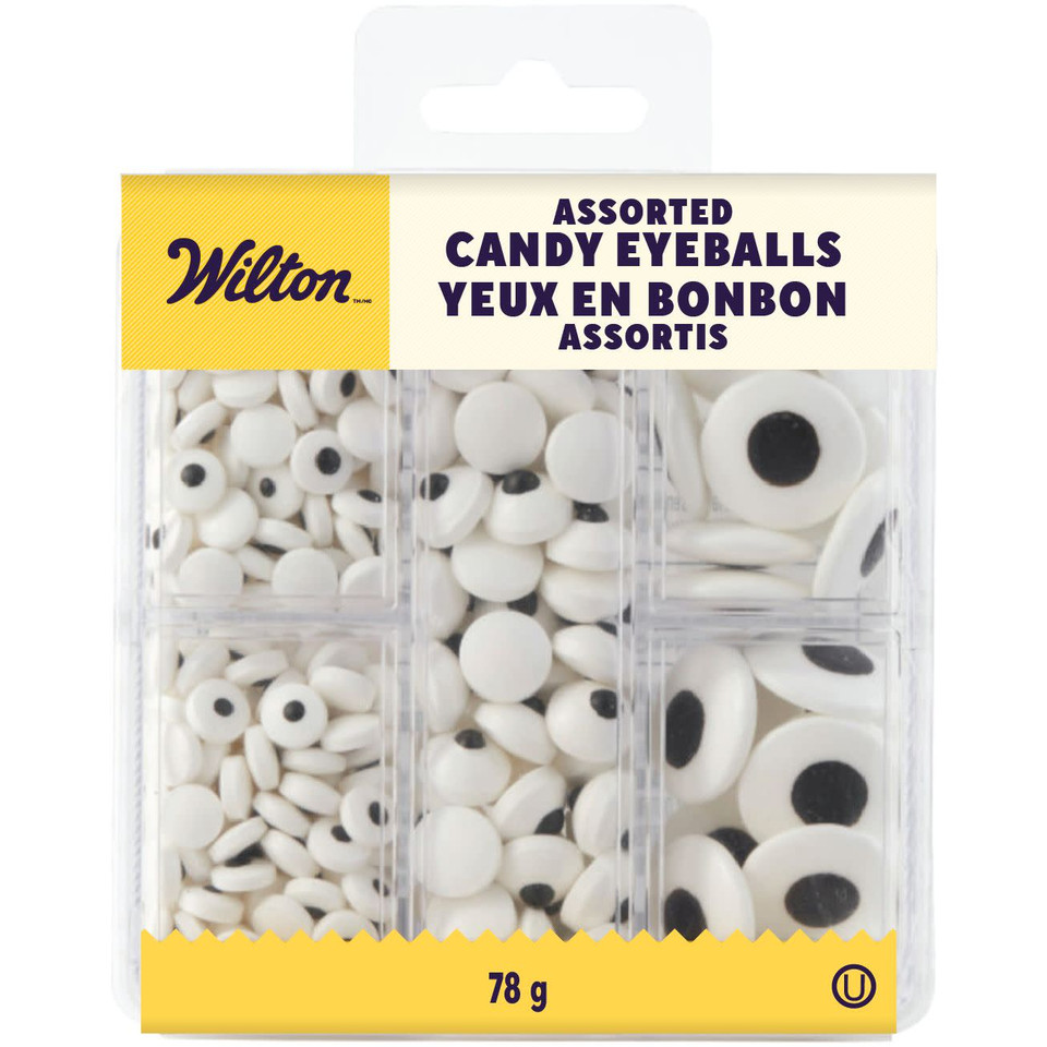 Edible Black and White Candy Eyeball Sprinkles, 78 g - Wilton