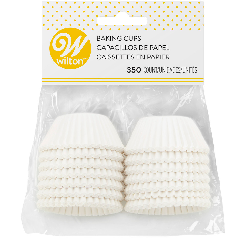 White Mini Cupcake Liners, 350-Count - Wilton