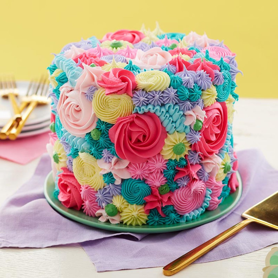 Floral Spring Cake - Wilton