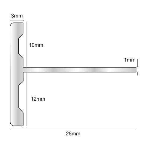 Bendable Aluminium Double Sided Step Edge Profile