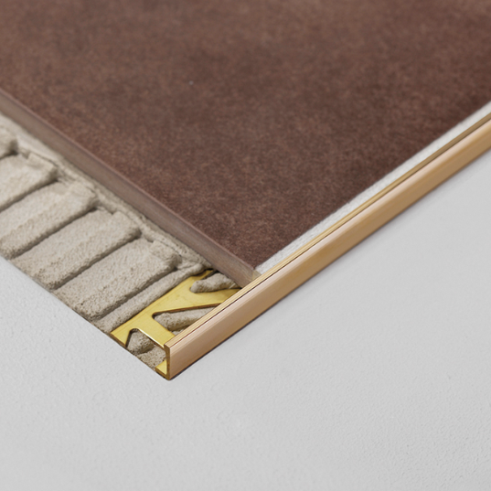 Solid Brass L-Shape Tile Trim – 2.7m | National Tile Trims