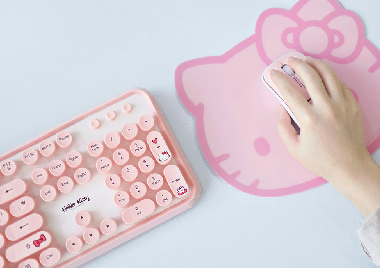 Hello Kitty Wireless Keyboard & Mouse Set Retro Classic Version ...