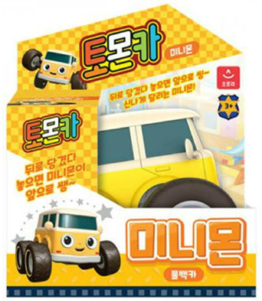 Tomoncar MINIMON Pullback Series Toy Mini Car Yellow Tomon Car Small Size