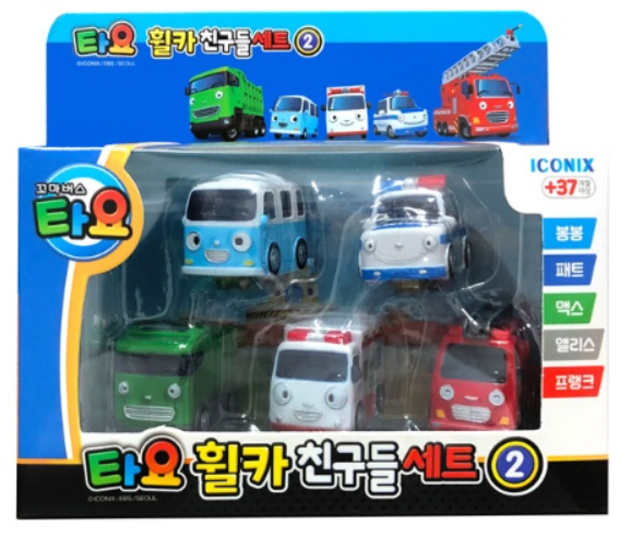 The Little Bus Tayo & Friends Mini Wheel Car Series 5 pcs Set Toy V.2 ...