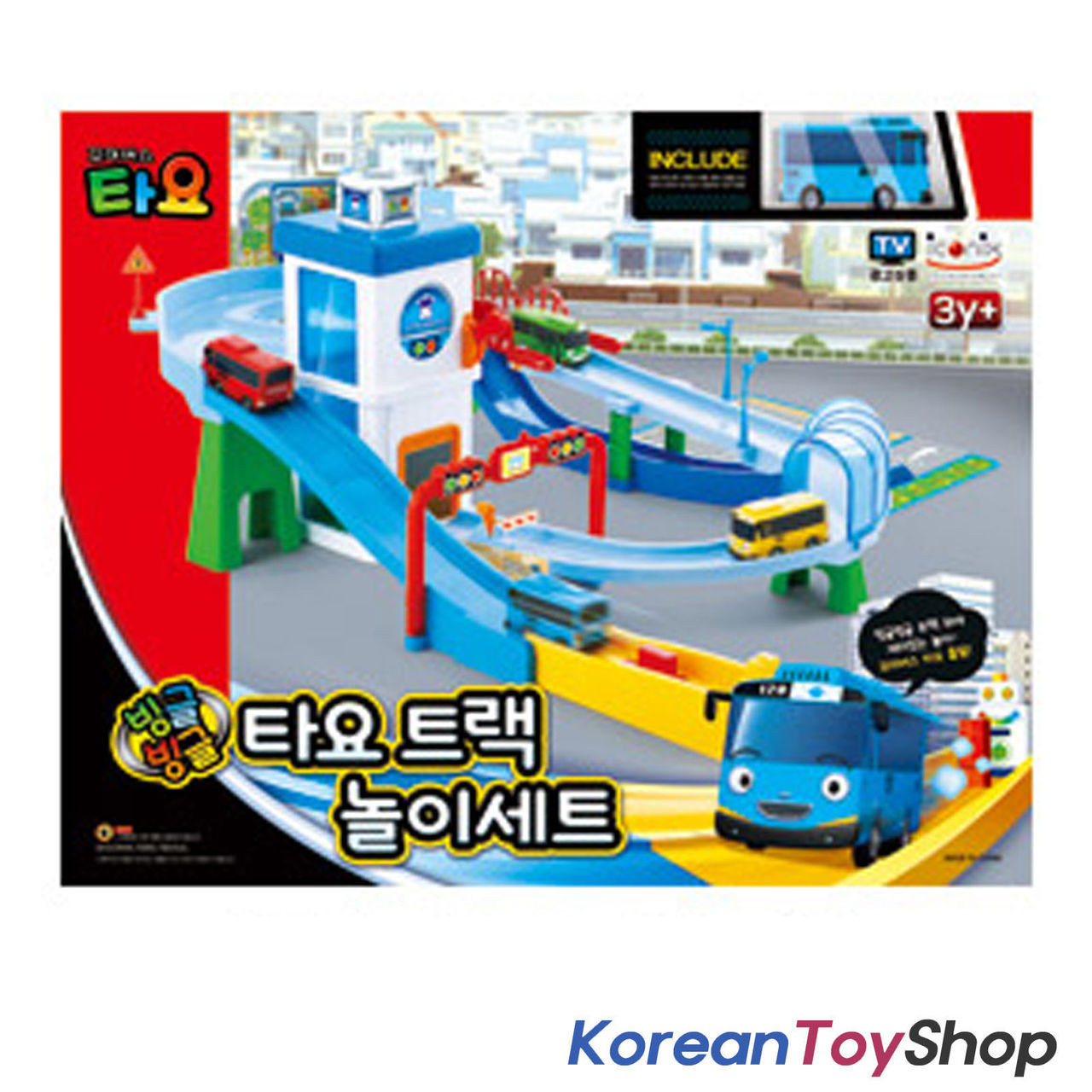 01030 - The Little Bus TAYO Track Play Set Garage Toy w/ Mini Tayo ...