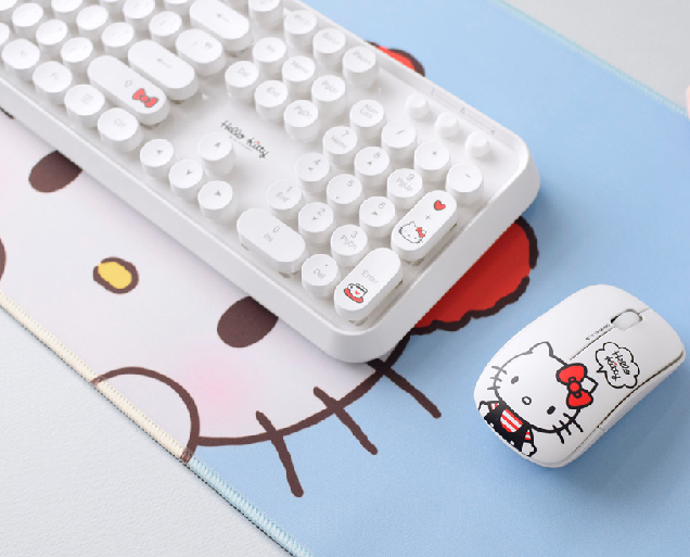 Hello Kitty Wireless Keyboard & Mouse Set Retro Classic Version ...