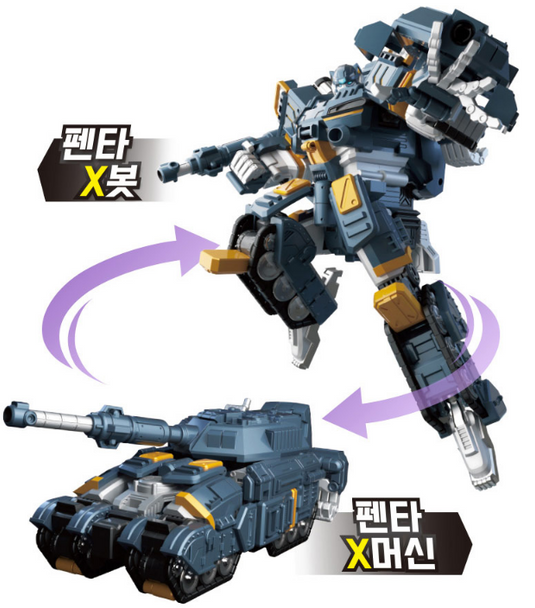 Miniforce LEO Penta X Bot Transformer Toy Car Robot Navy Toytron