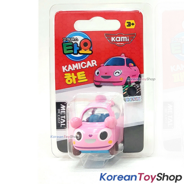 Tayo Little Bus HEART Model Cute Mini Diecast Metal Bus Toy Pink Car