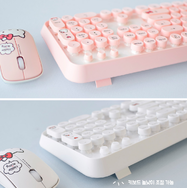 Hello Kitty Wireless Keyboard & Mouse Set Retro Classic Version ...