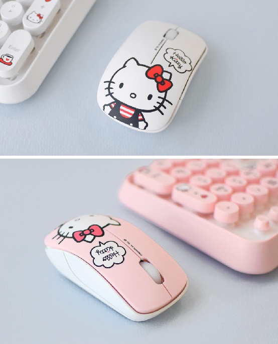 Hello Kitty Wireless Keyboard & Mouse Set Retro Classic Version ...