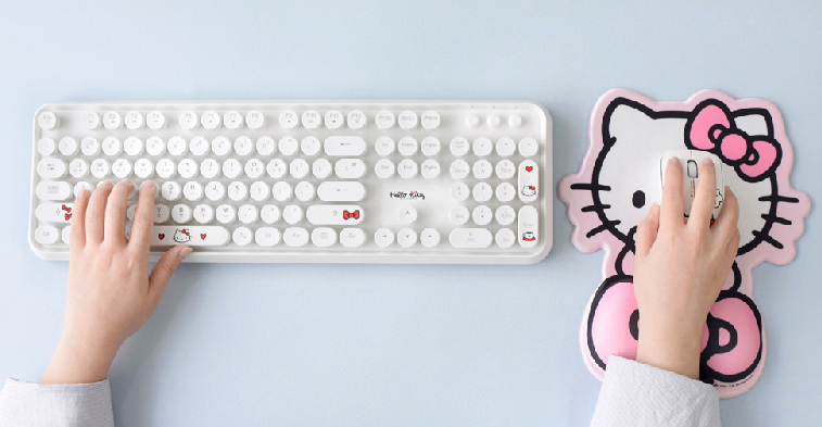 Hello Kitty Wireless Keyboard & Mouse Set Retro Classic Version ...