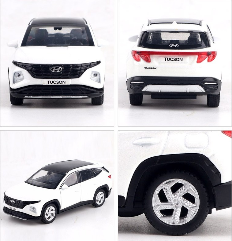 Hyundai Motors Tucson NX4 Diecast Mini Car Toy 1:38 Miniature Model ...