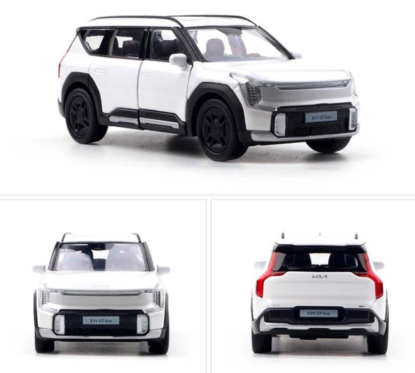 KIA Motors EV9 GT Line Diecast Metal Model Mini Car 2 pcs Set Toy 1:38