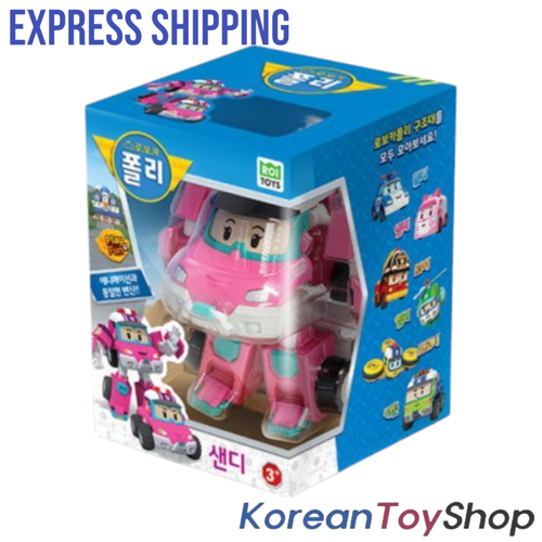 Robocar Poli SANDY Transformer Robot Car Toy Transforming Figure 4"