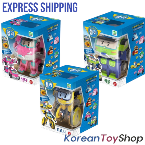 Robocar Poli DRONEY SANDY KEATON Transformer Robot Car Toy Collection ...