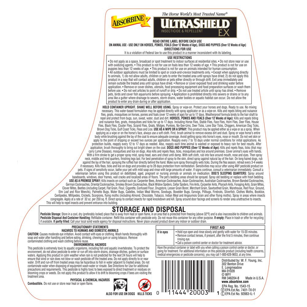 Absorbine Ultrashield EX Refill, Gallon - CountryMax