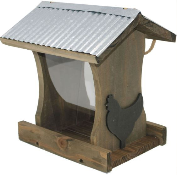 Audubon Rustic Farmhouse Tall Hopper Feeder W/Rooster - CountryMax