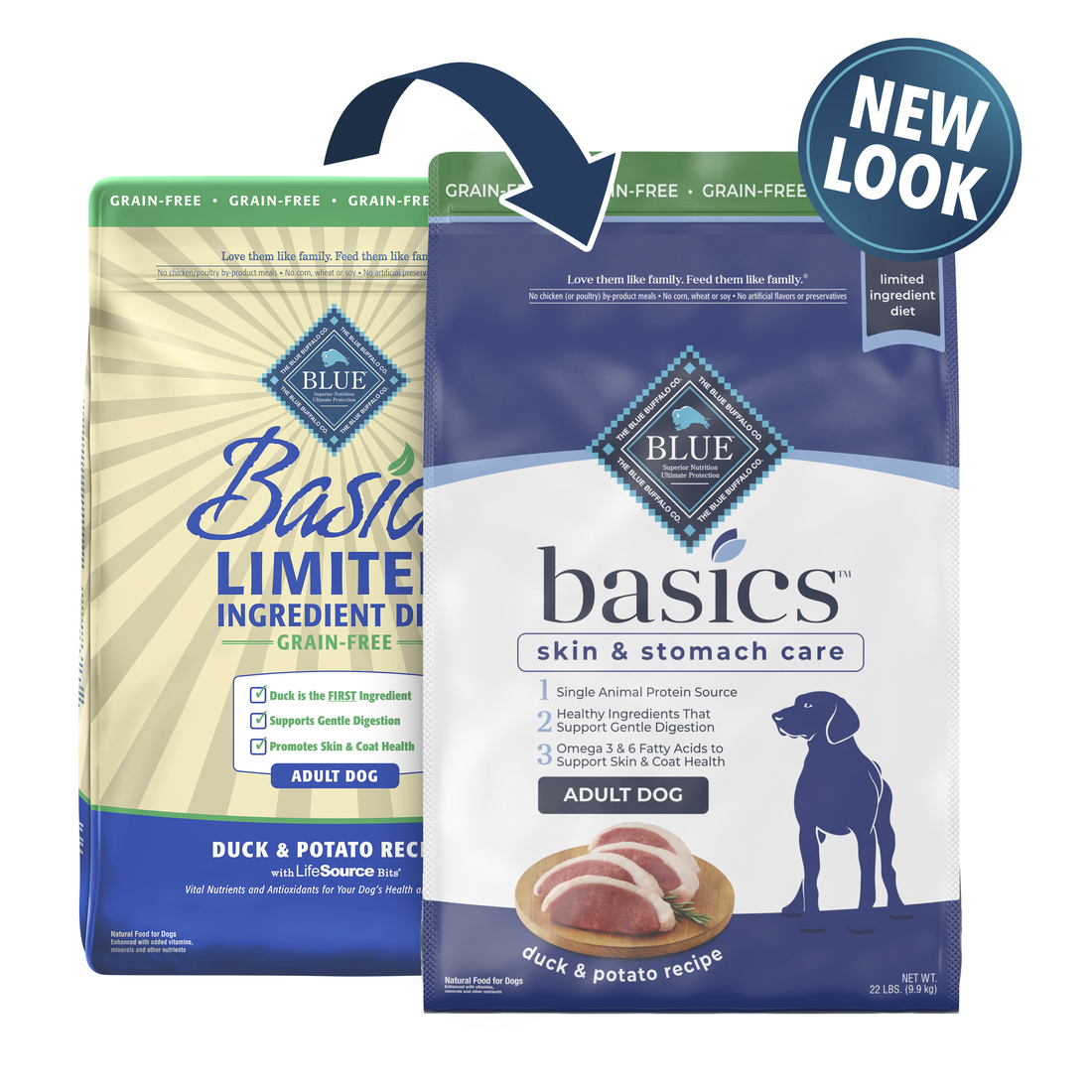 Blue Buffalo Basics Limited Ingredient Grain Free Duck & Potato Recipe ...