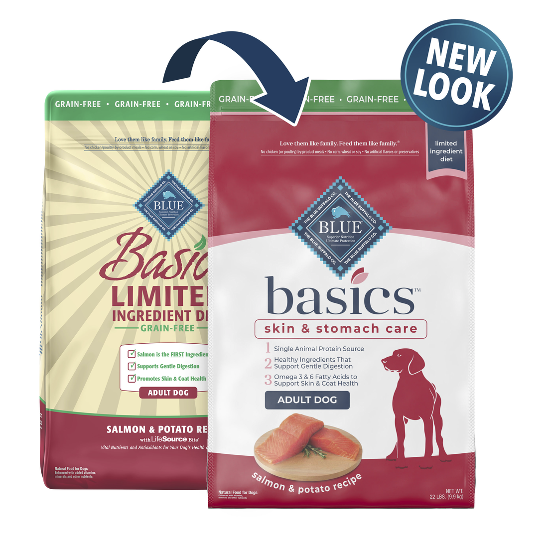 Blue Buffalo Basics Limited Ingredient Grain Free Salmon & Potato ...
