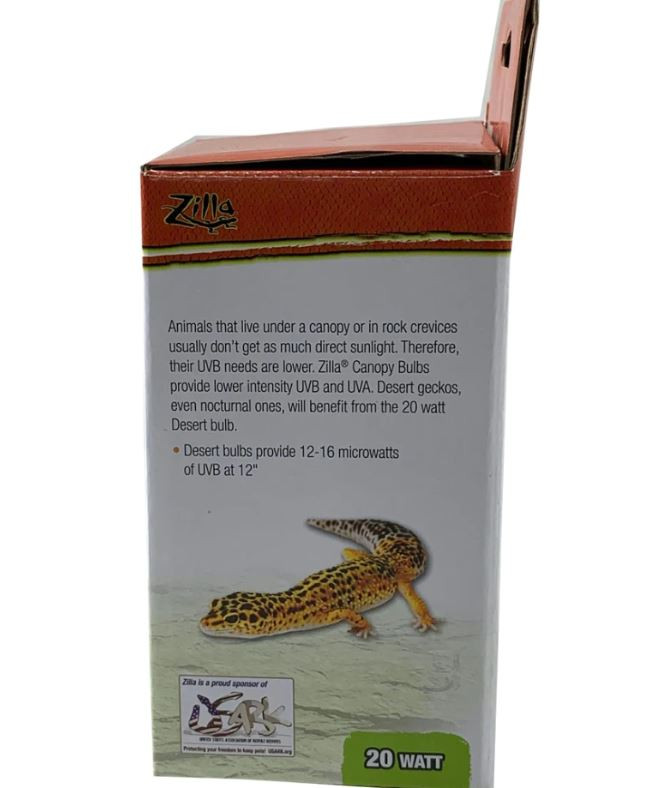 Zilla Desert Fluorescent UVB/UVA Coil Bulb, 20 Watt