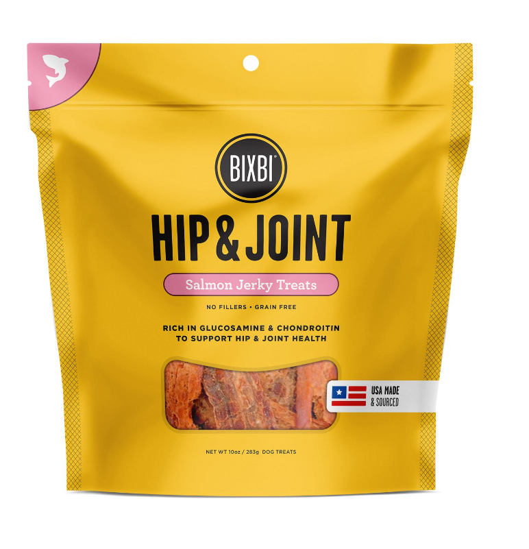 Bixbi Hip & Joint Support Salmon Jerky Dog Treats, 4oz. - CountryMax