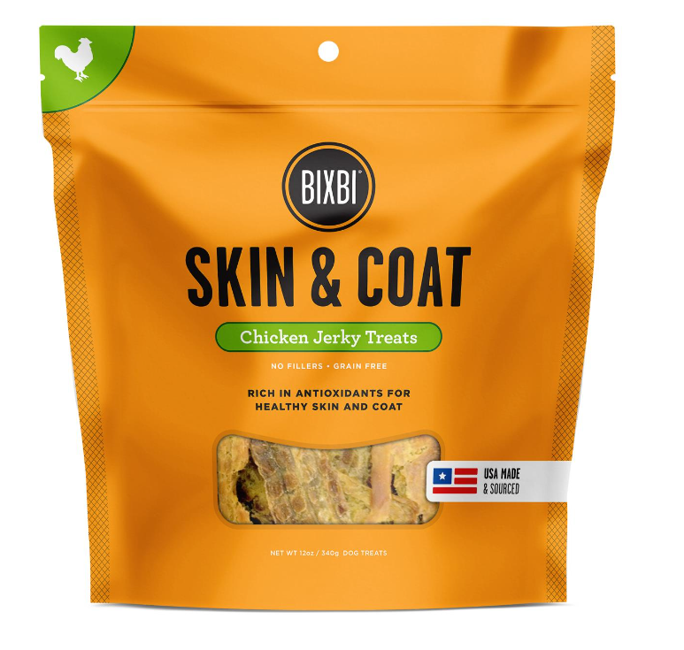 Bixbi Skin & Coat Support Chicken Jerky Dog Treats, 5oz. - CountryMax