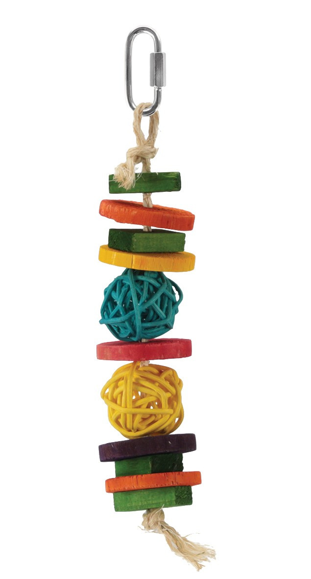Hari Smart.Play Wicker Wood Fun Parrot Enrichment Bird Toy