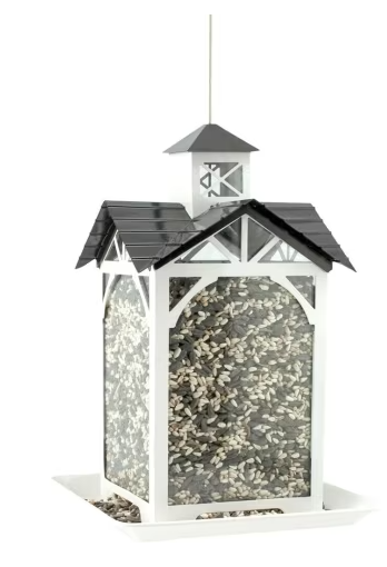 Audubon Modern Farmhouse Glass Stable Feeder
