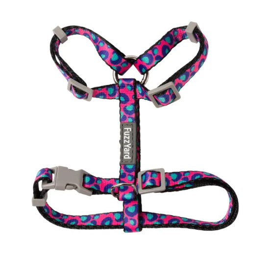 FuzzYard Walking Set Wild One Bubblegum Cat Lead & Harness